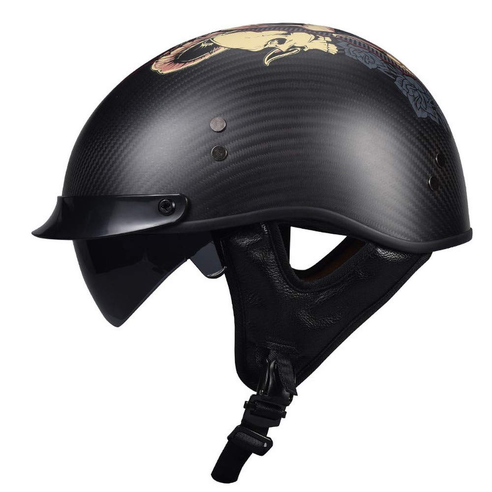 Buy FLHWAN Open Face Helmet, Retro Harley Motorcycle Helmet DOT ...