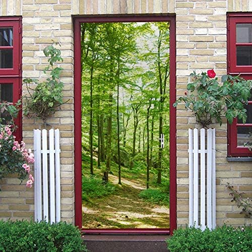 Amazon.com: FLFK Door Sticker - Door Mural Peel and Stick, Removable ...