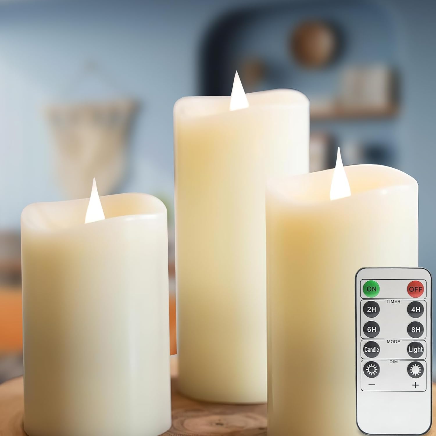 Amazon.com: LOGUIDE Flickering Flameless Candles with Remote Timer ...