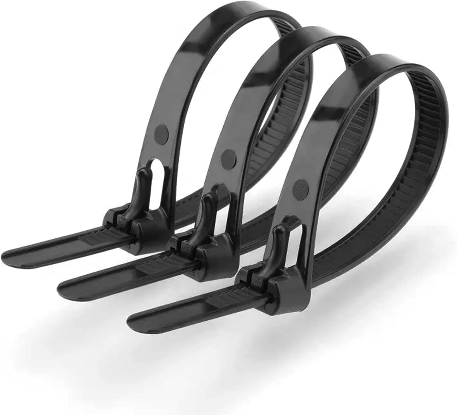 100er Packung Wiederverschließbare Kabelbinder, 4,8mm x 200mm, UV ...