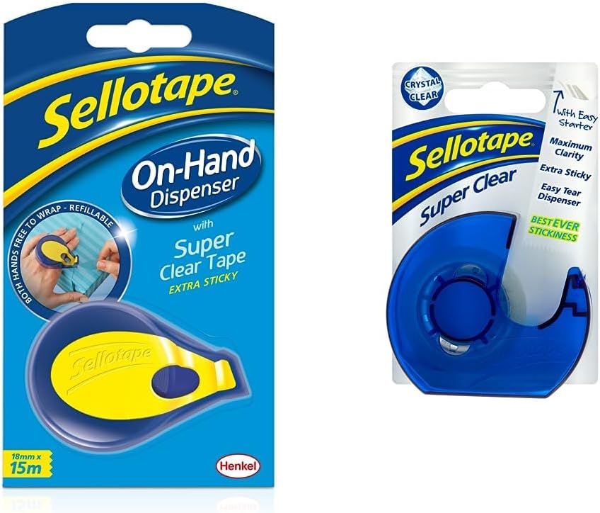 Sellotape On-Hand Dispenser for Both Hands Free Crafting and Wrapping ...