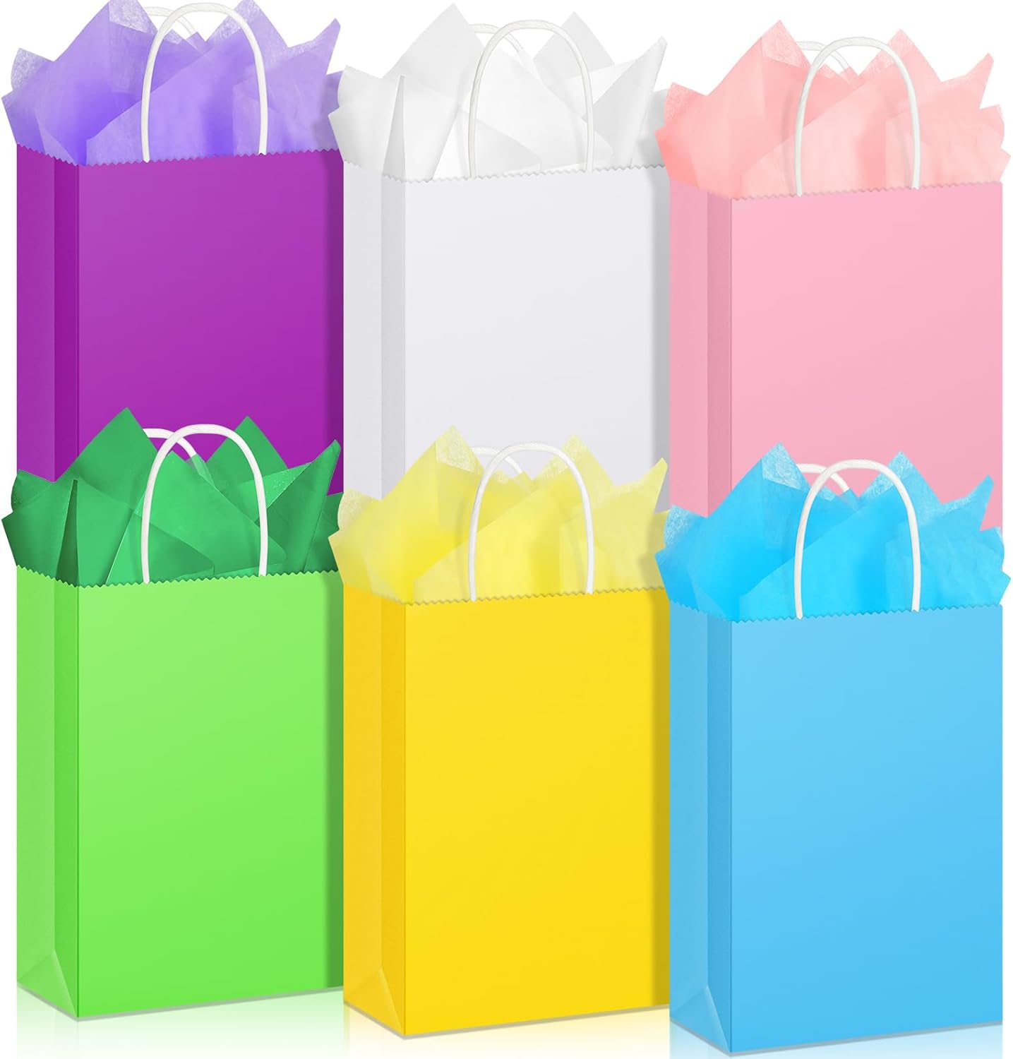 Amazon.com: Pasimy 24 Pack Gift Bags with Tissues Paper Gift Bags with ...