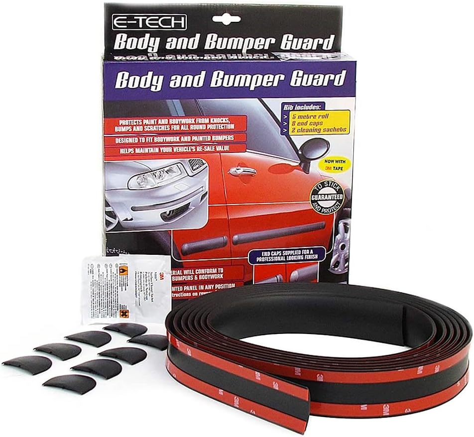 E-TECH BLACK Car Body and Bumper Guard Bodywork Protector Moulding ...