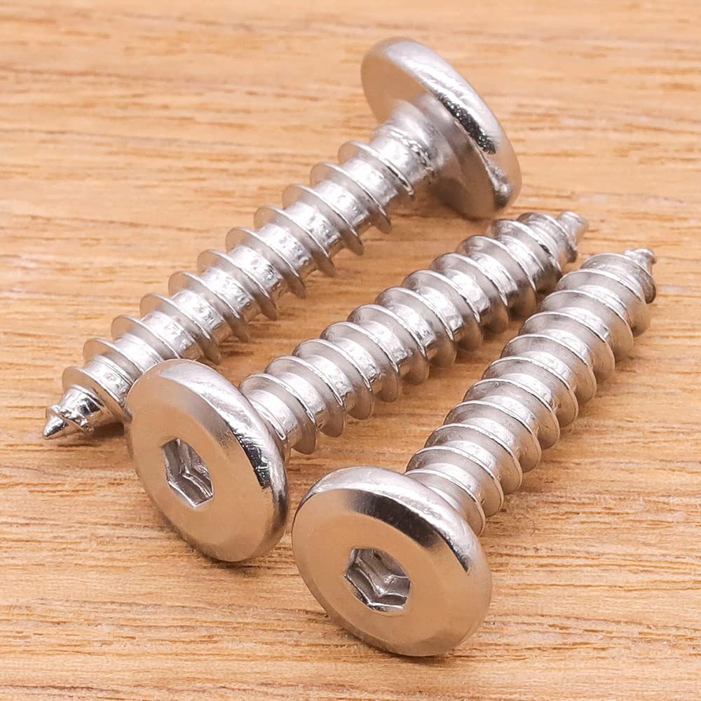 Snapklik.com : M6 X 25mm Flat Socket Head Self Tapping Screws, 304 ...