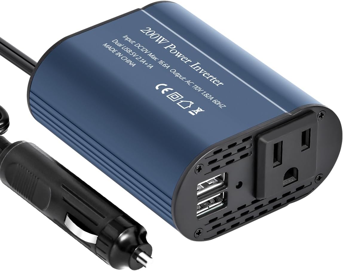 Amazon.com: 150W Car Power Inverter - DC 12V to 110V AC Car Plug ...