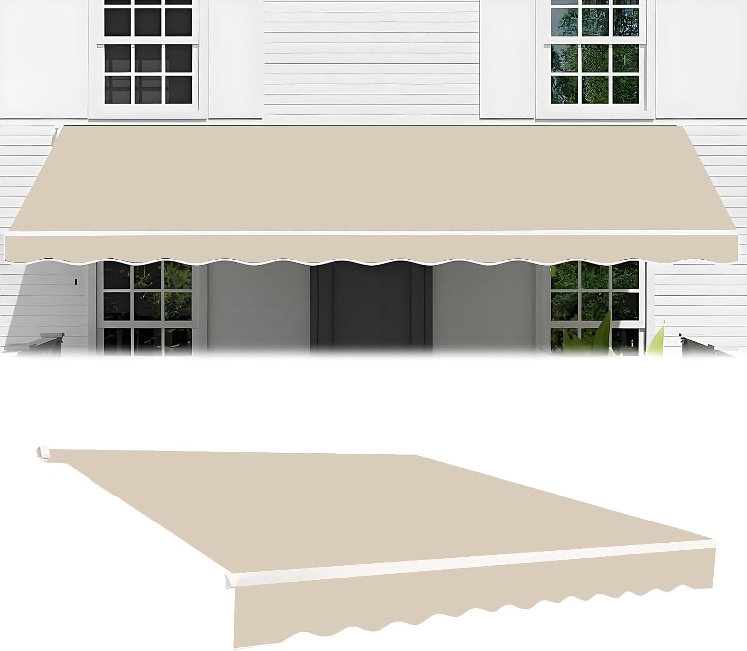 Amazon.com: Retractable Patio Awning Replacement Fabric 6.5ft 8ft 10ft ...