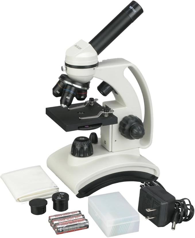 Amazon.com: AmScope M160C-2L-PB10 Cordless Compound Monocular ...