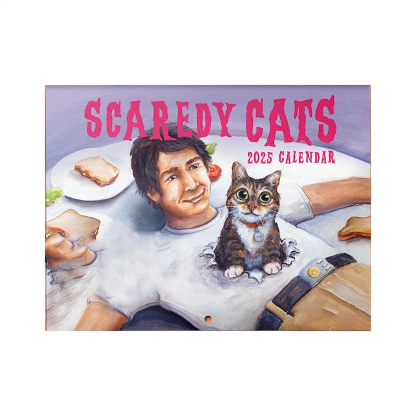 Amazon | Scaredy Cats 2025 カレンダー 11インチ × 17インチ ファニーキャット ウォールカレンダー 12か月 ...