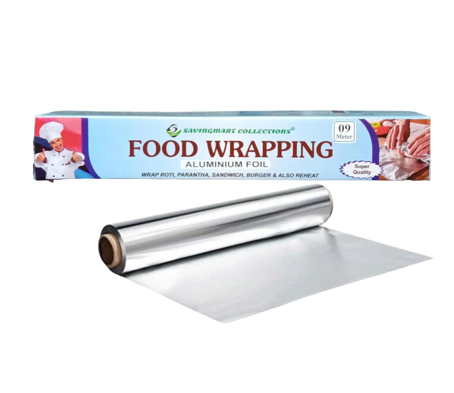 Aluminium FOIL Food WRAPING ROLL 9 MTR | Food WRAPPIN FOIL |FOIL WRAP ...