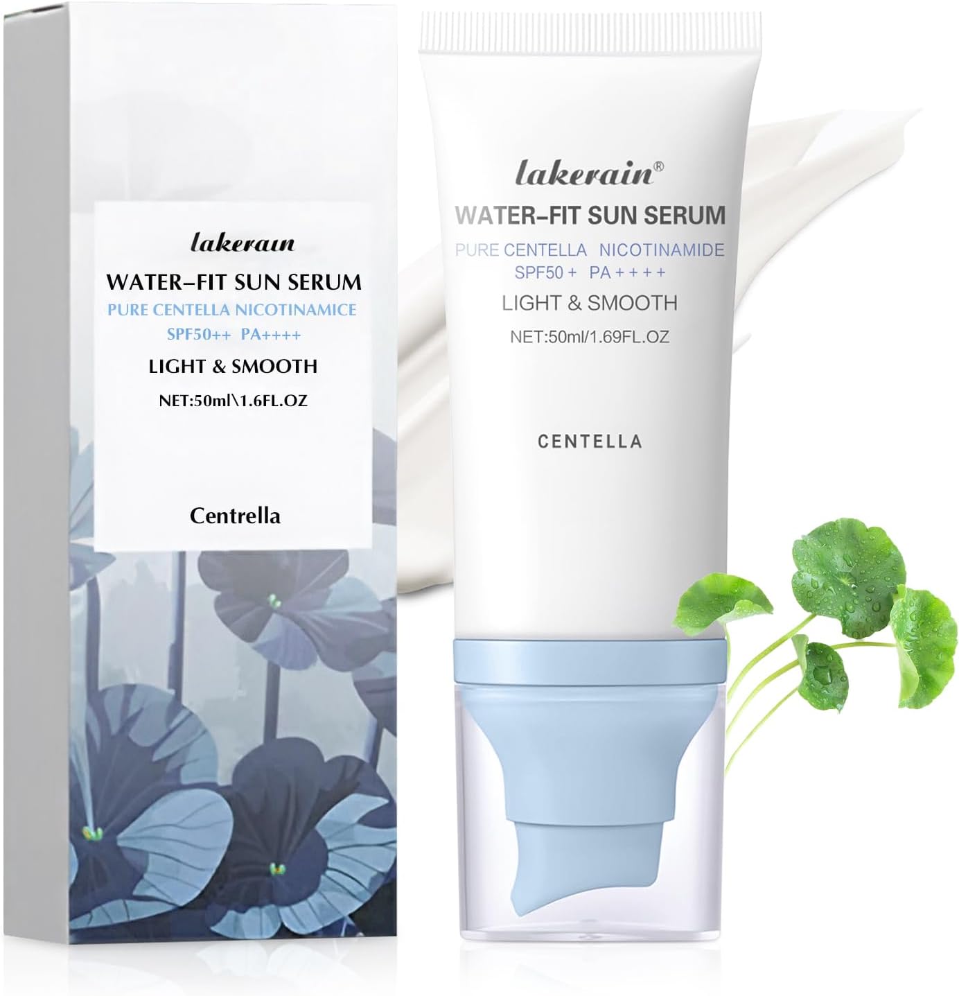 Amazon.com: 2 Pcs Centella Sunscreen SPF 50, Centella Water-Fit Sun ...