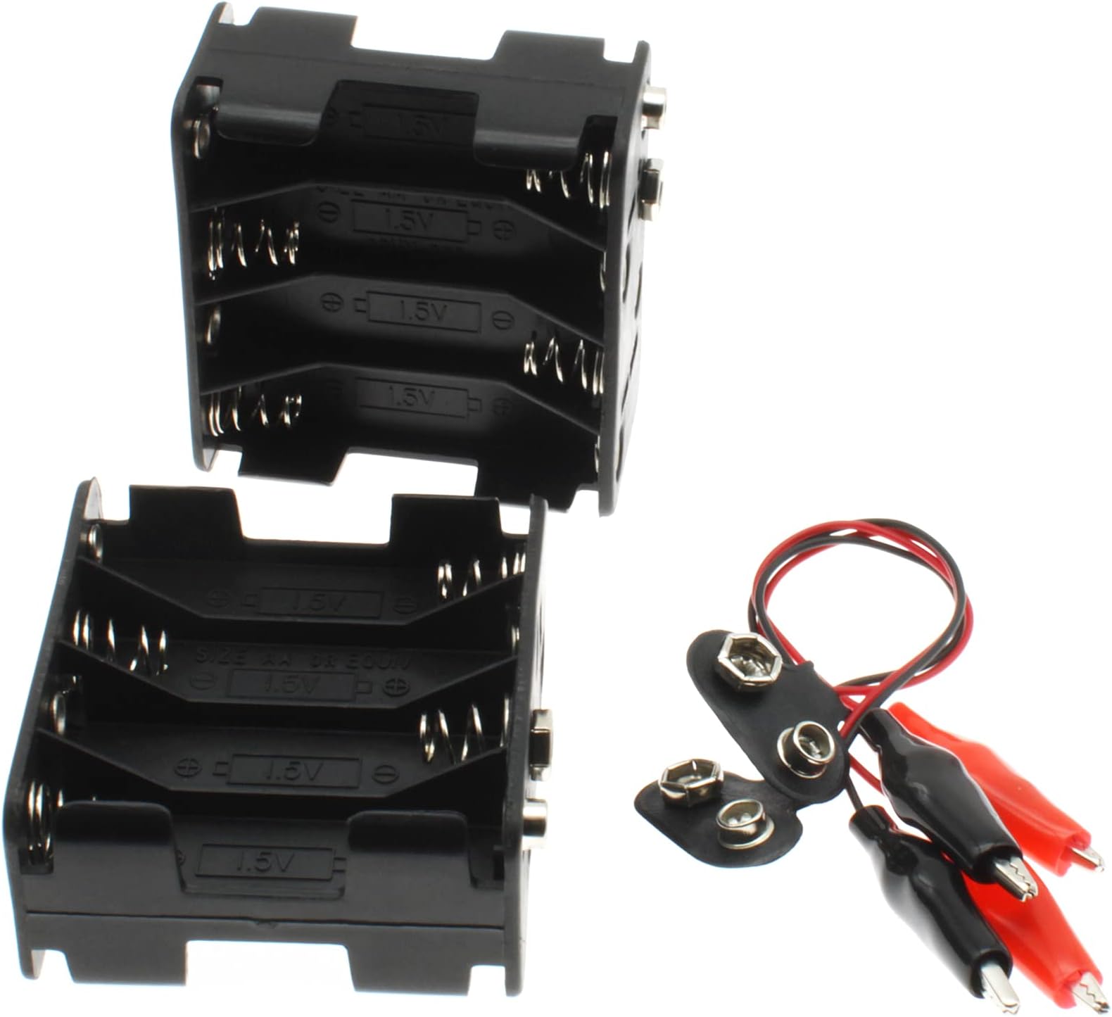 Amazon.com: LBTODH 2Sets 8X 1.5V Battery Holder with T Type Wired ...