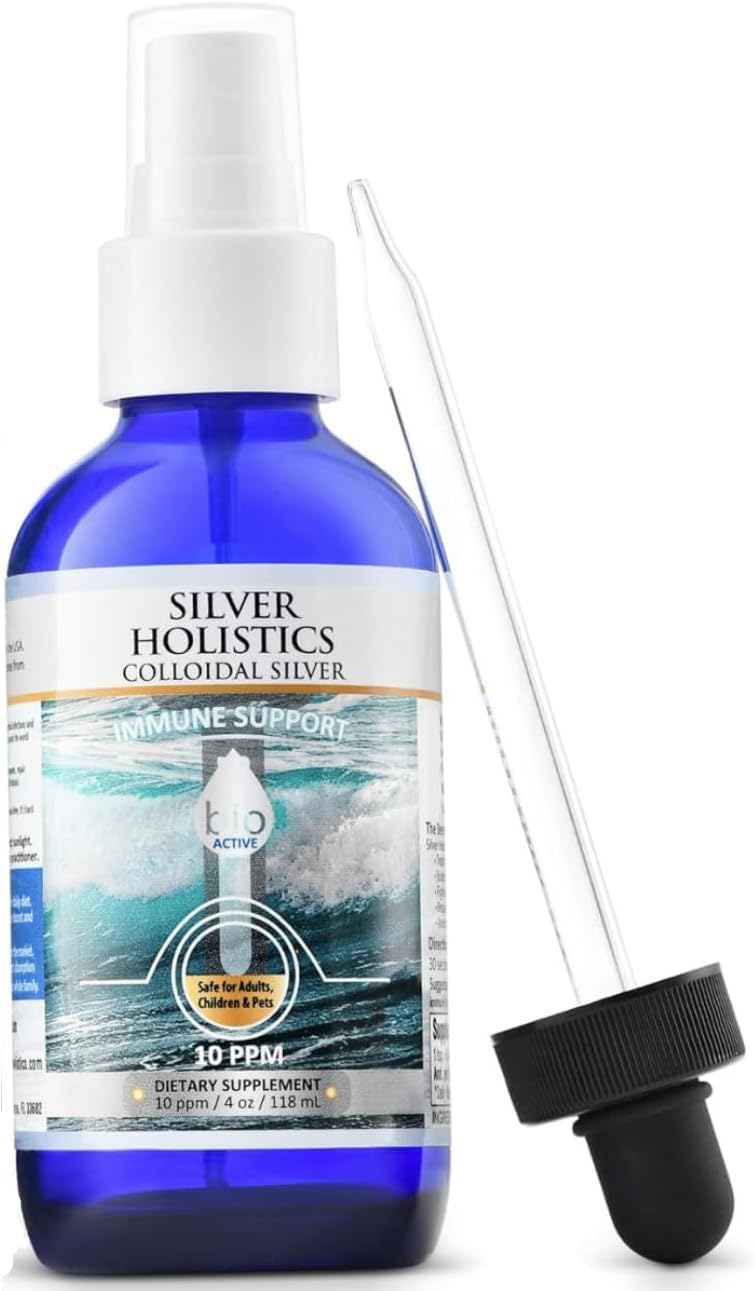 Colloidal Silver Liquid - 455 g Garrafa de Vidro da Silver Holisitcs ...