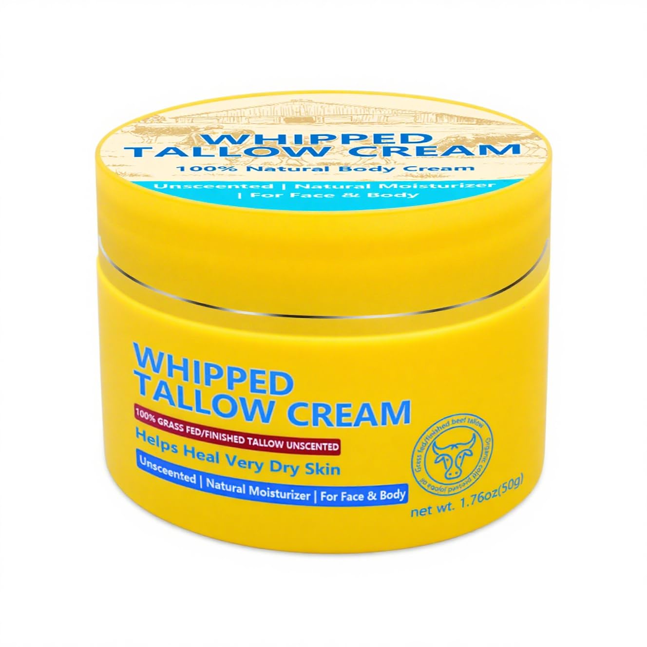 Amazon.com: Vxacen I00% Grass Fed Beef Tallow for Skin Care - Natural ...