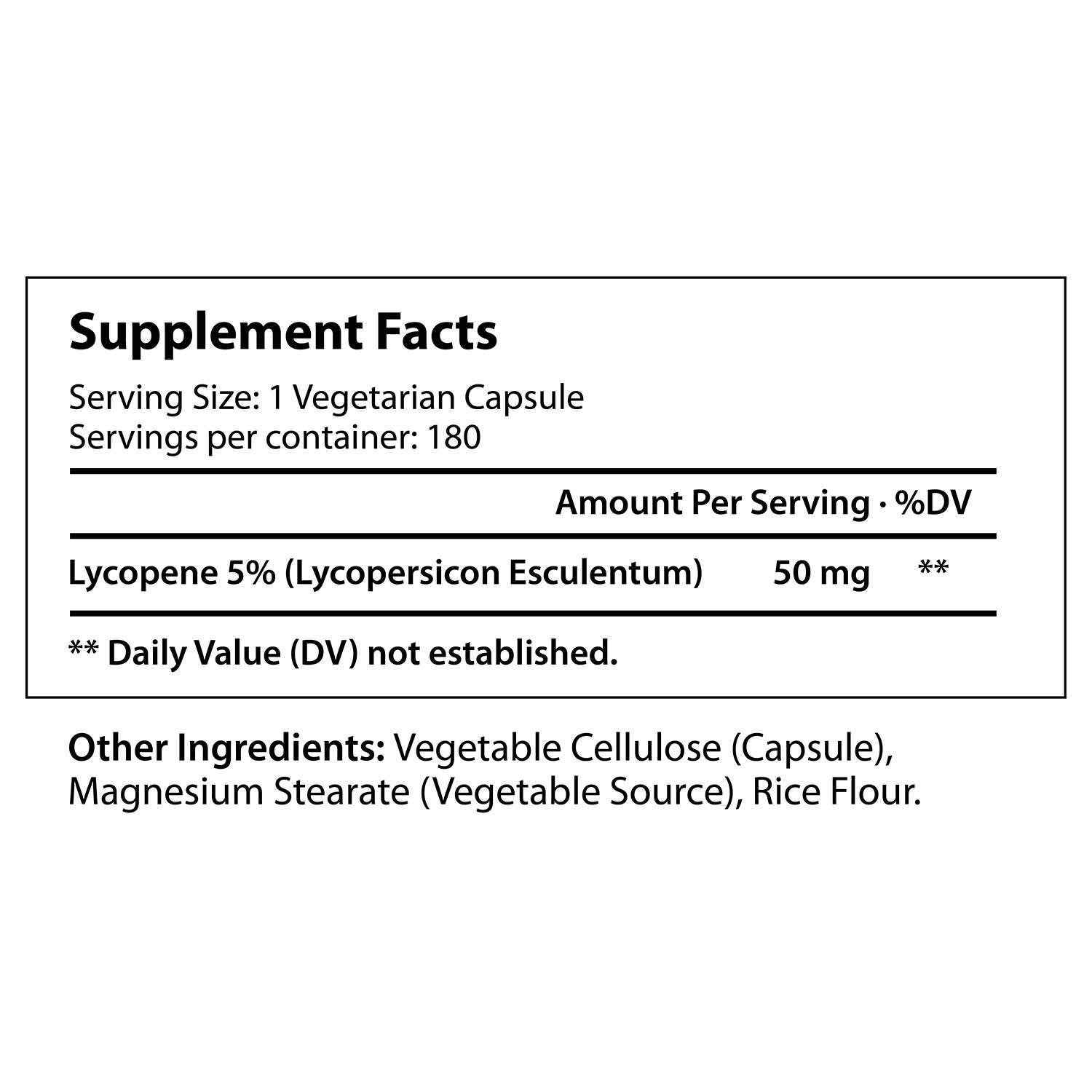 Snapklik.com : Lycopene 50mg 180 Vegetarian Capsules Supplement Health ...