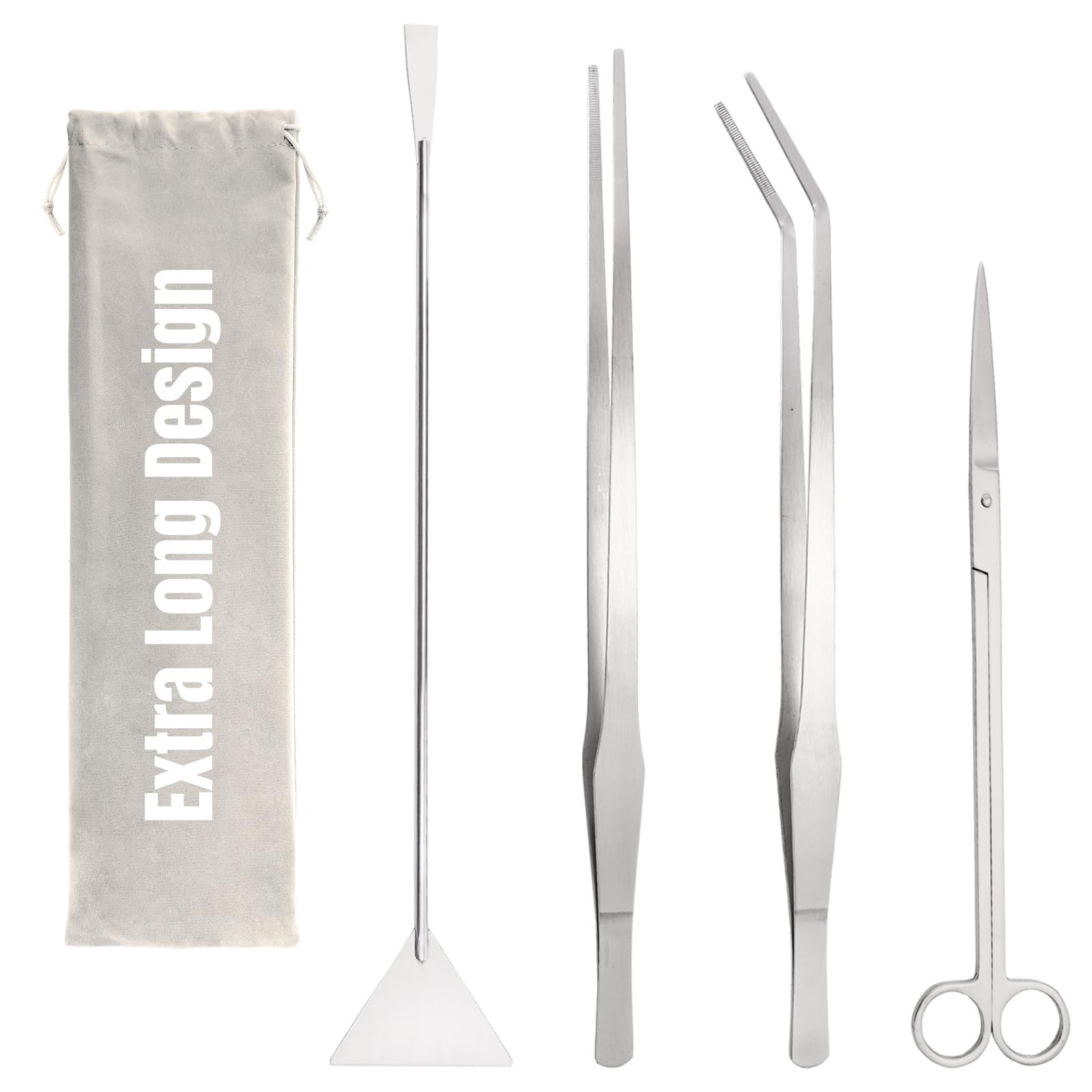 Amazon.com : Hiceeden 4 Pcs 15 Inch Long Aquarium Aquascape Tools ...