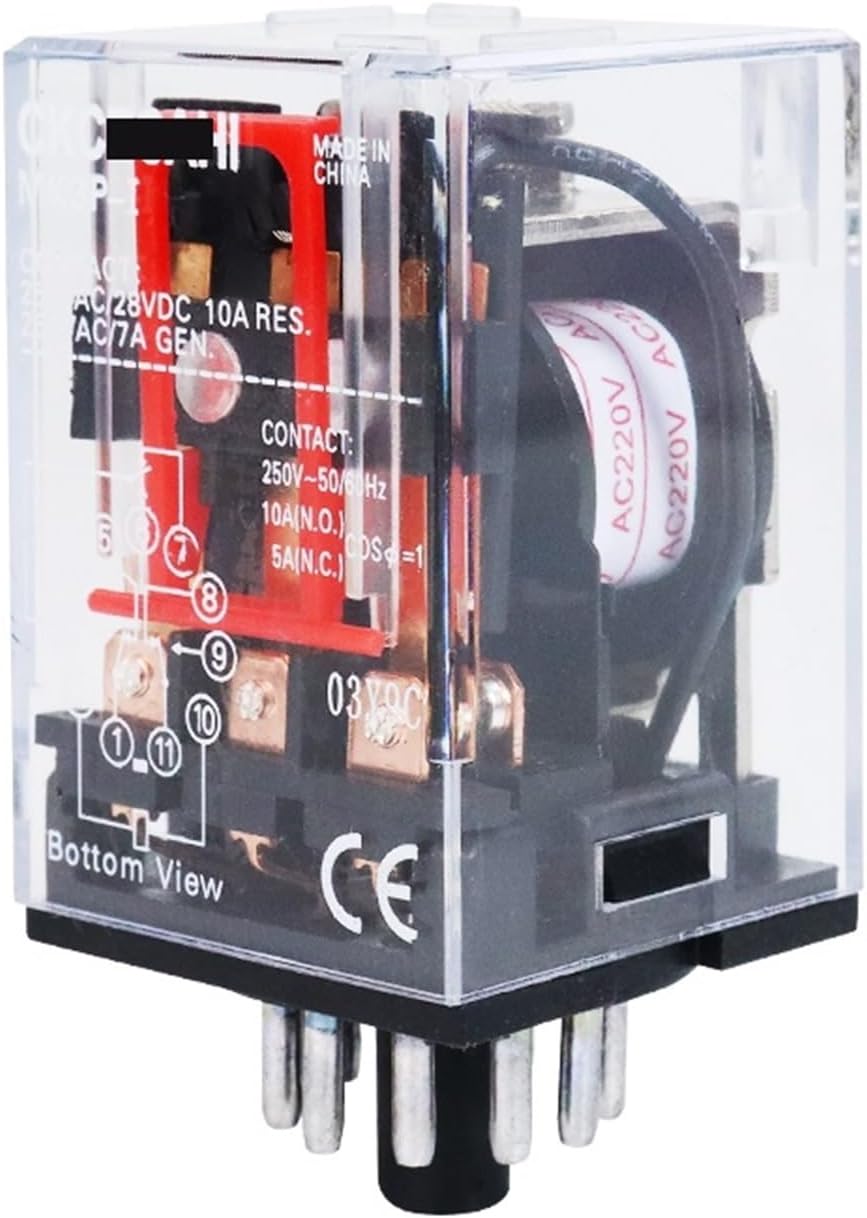 Amazon.com: MK3P-I Intermediate Relay,AC110V/220V/380V DC6V/24V 11 Pin ...