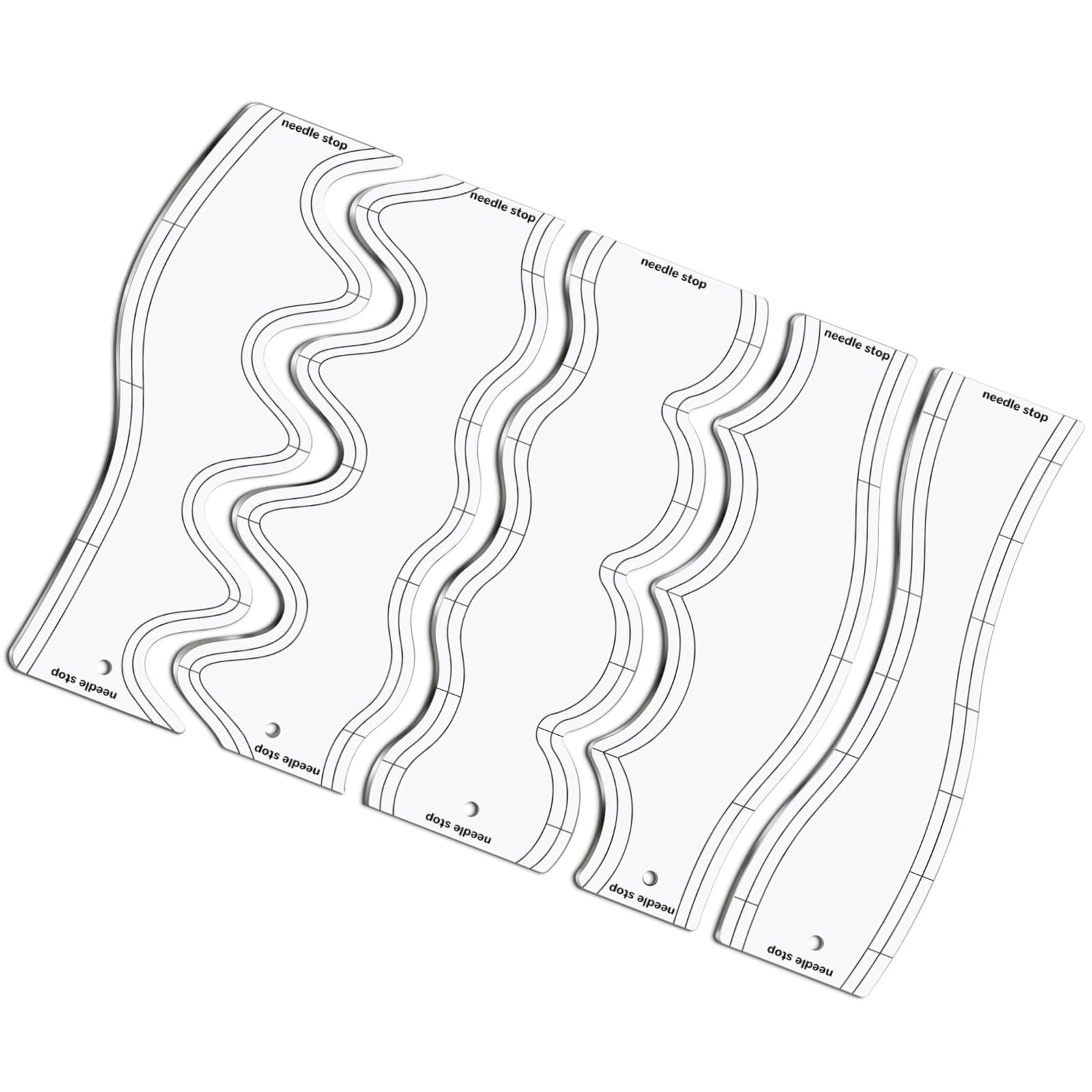 Amazon.com: Acrylic Wave Quilting Template Ruler, Transparent Sewing ...