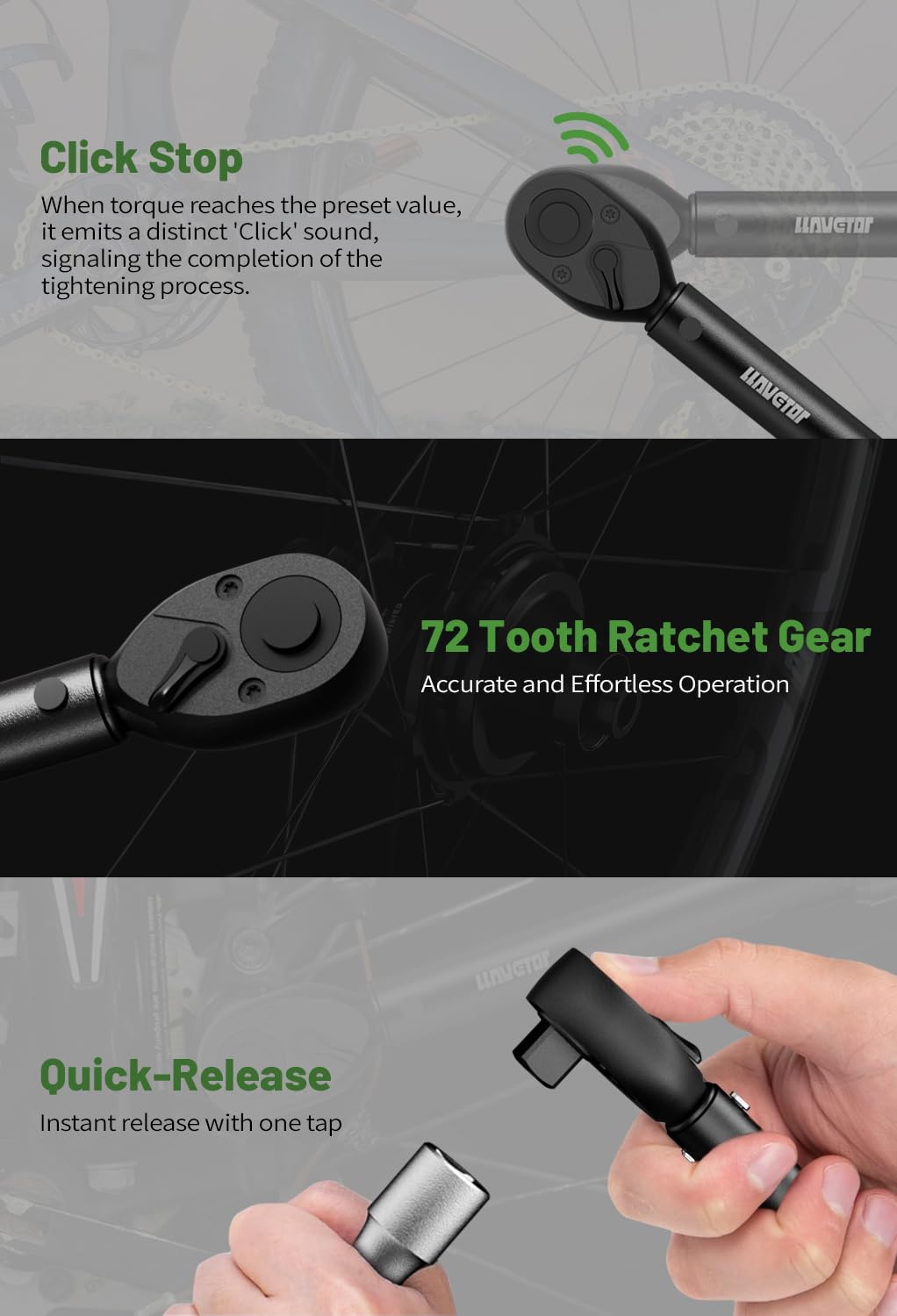 Snapklik.com : LLAVETOR 3/8 Drive Clic Torque Wrench Inch Pound