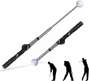 Amazon.com : Hairchens Retractable Golf Swing Training Aid, Rhythm Click Sound Warm-up Golf ...
