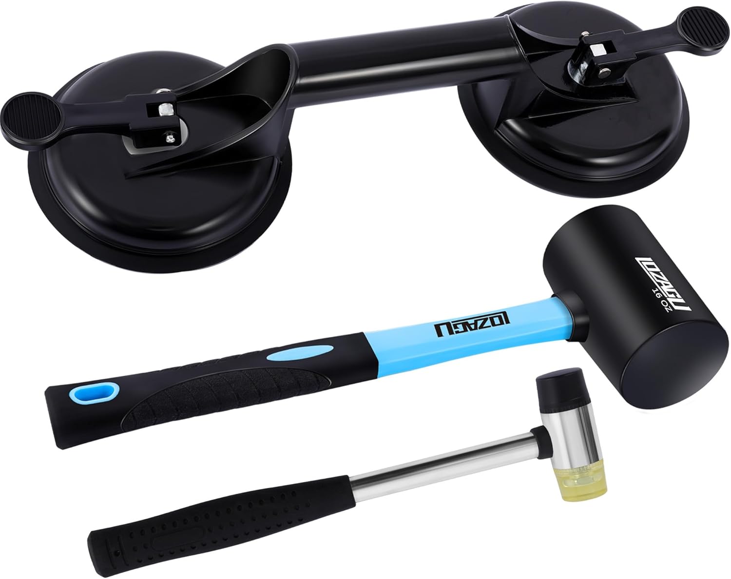 LOZAGU Floor Gap Fixer Tool Set with Aluminium Suction Cup & Rubber ...