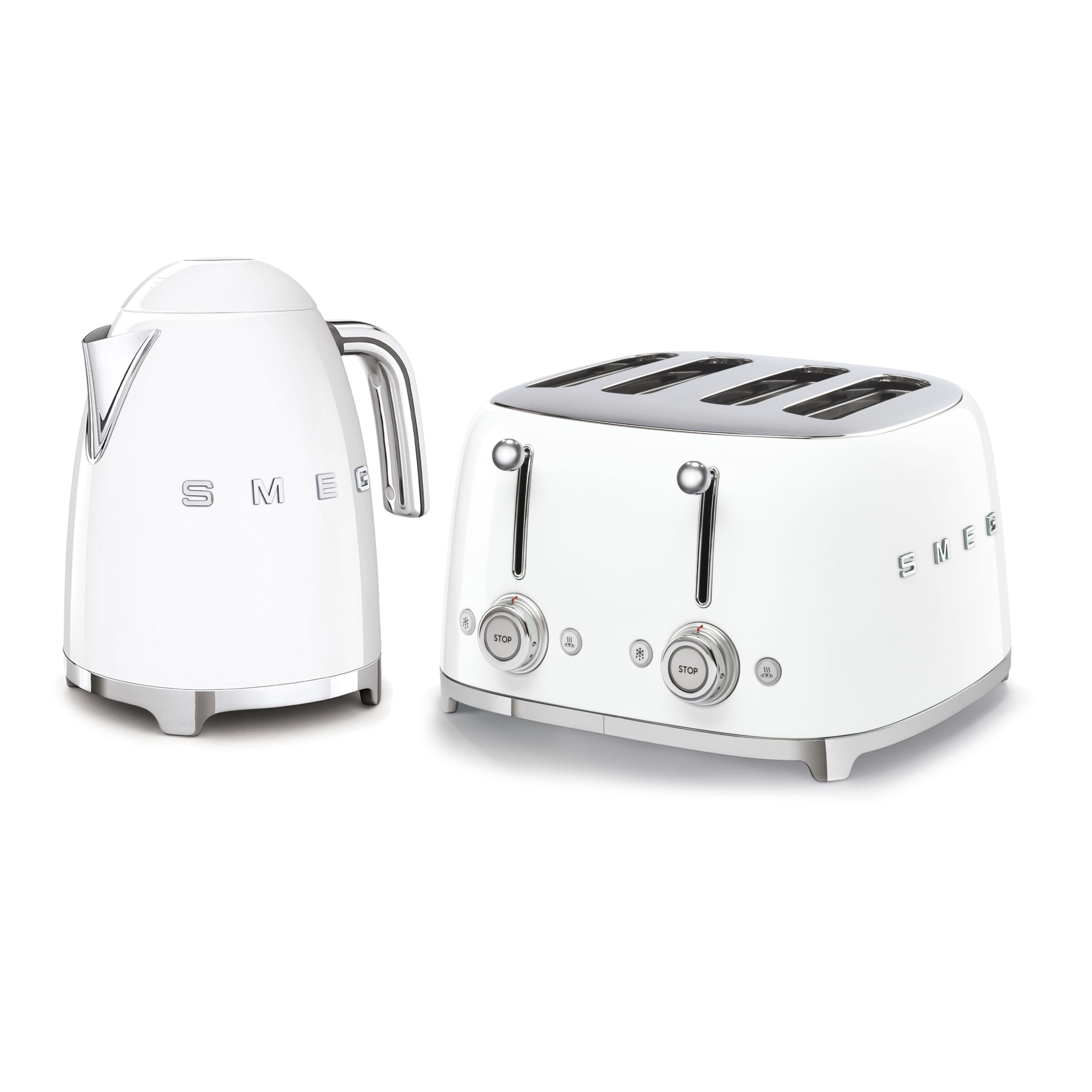 Smeg 50’s Style Retro Range Breakfast Set, 1.7L 3000W Kettle and Multi ...