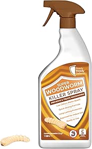 Woodworm Killer Spray 1L: Protection Against Beetles & Termites, Safe ...