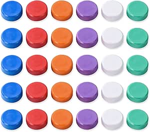 Amazon.co.jp: Refrigerator and Whiteboard Magnets, 30 Round Flat ...