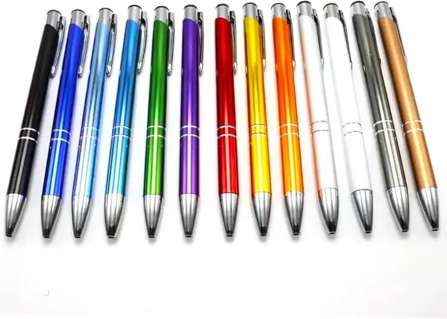 Stylish quality metal ballpoint Pens, black ink, soft writing ...