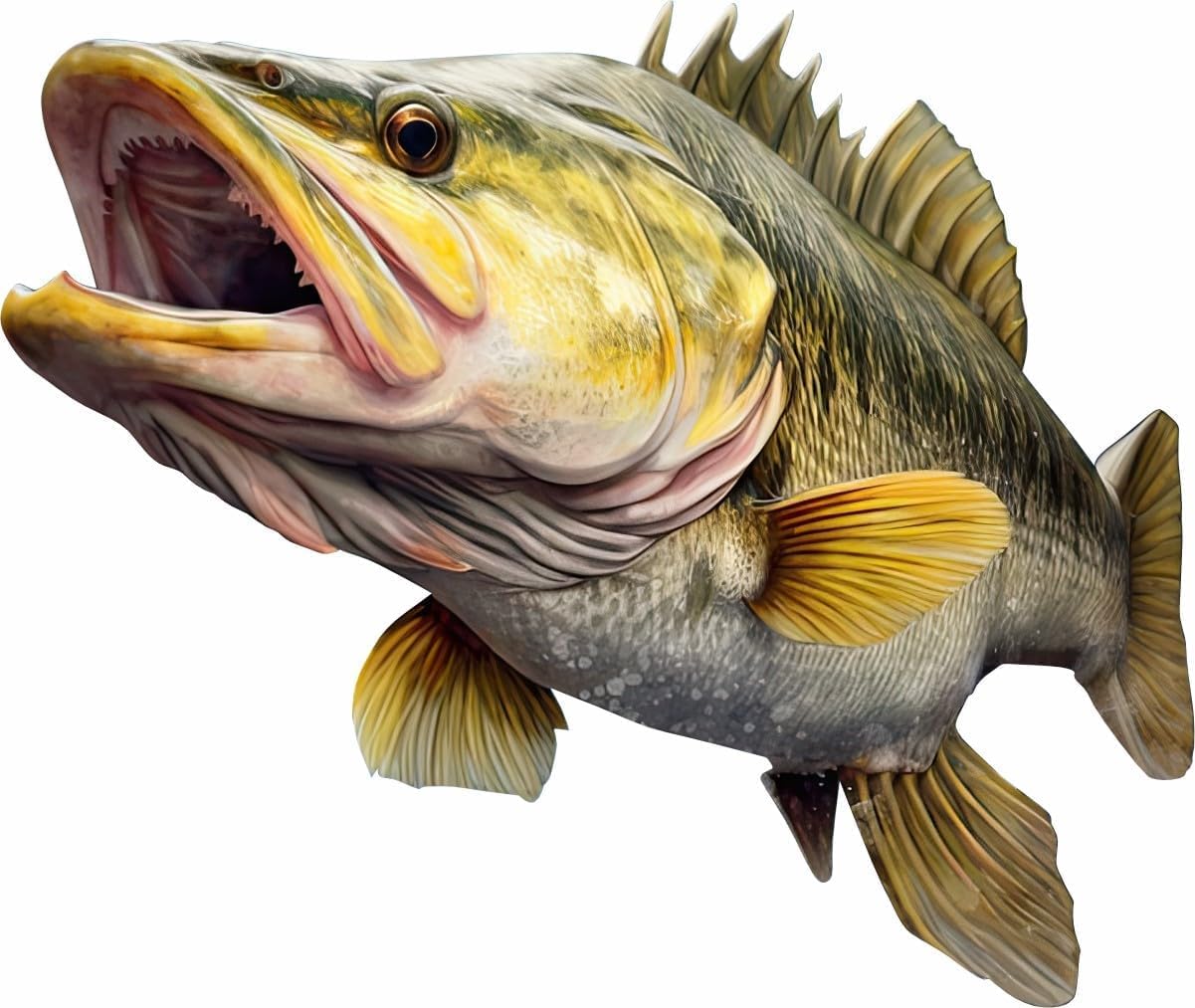 Amazon.com - Walleye 2.0 Beautiful Fish Decal | Fishing Decal for Boat ...