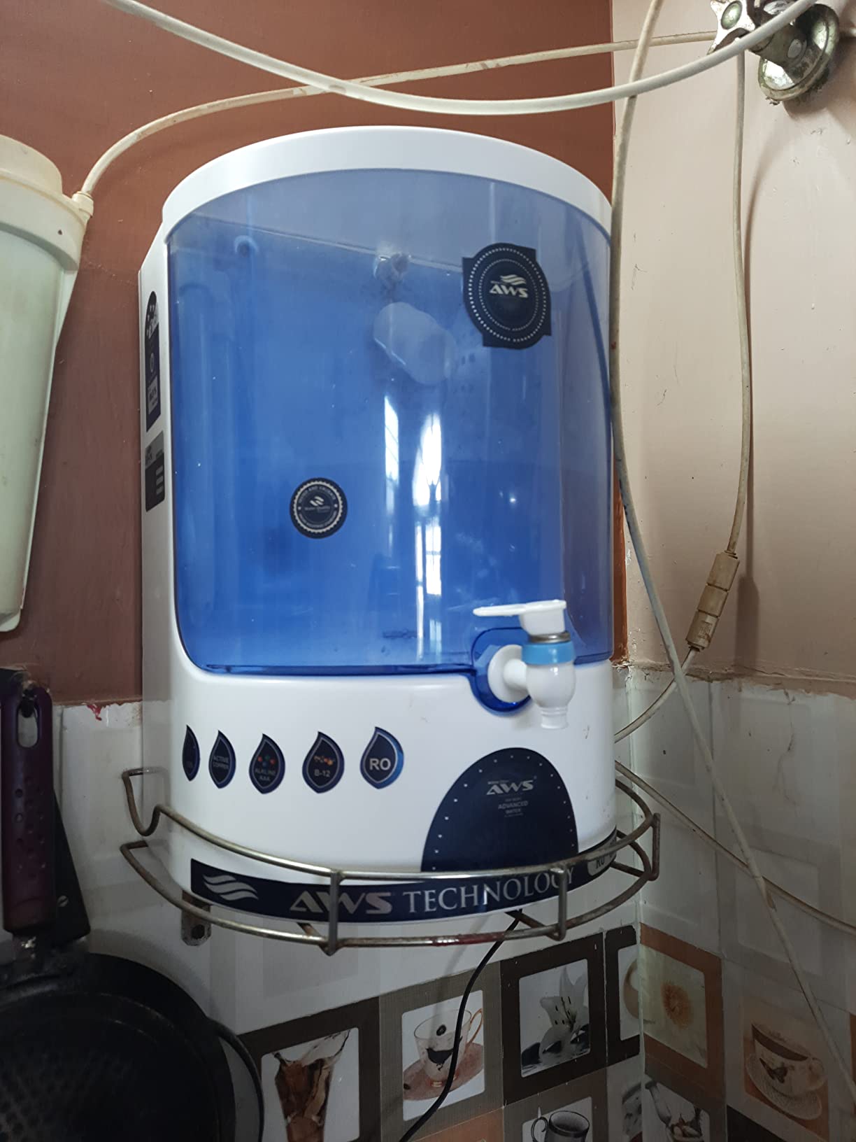 AWS WATER PURE DOLPHIN PREMIUM 12LTR WATER PURIFIER FILTER RO + PF + B ...