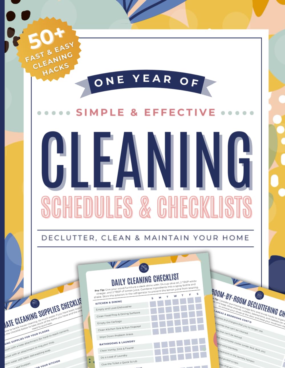 Cleaning Schedules and Checklists: A Home Cleaning Schedule Planner: 12 ...