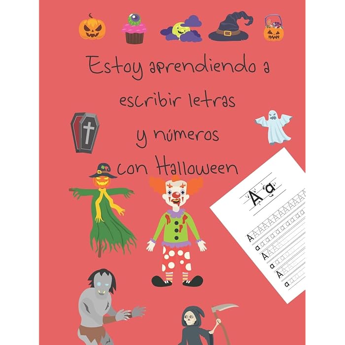Buy Estoy aprendiendo a escribir letras y números con Halloween: libros ...