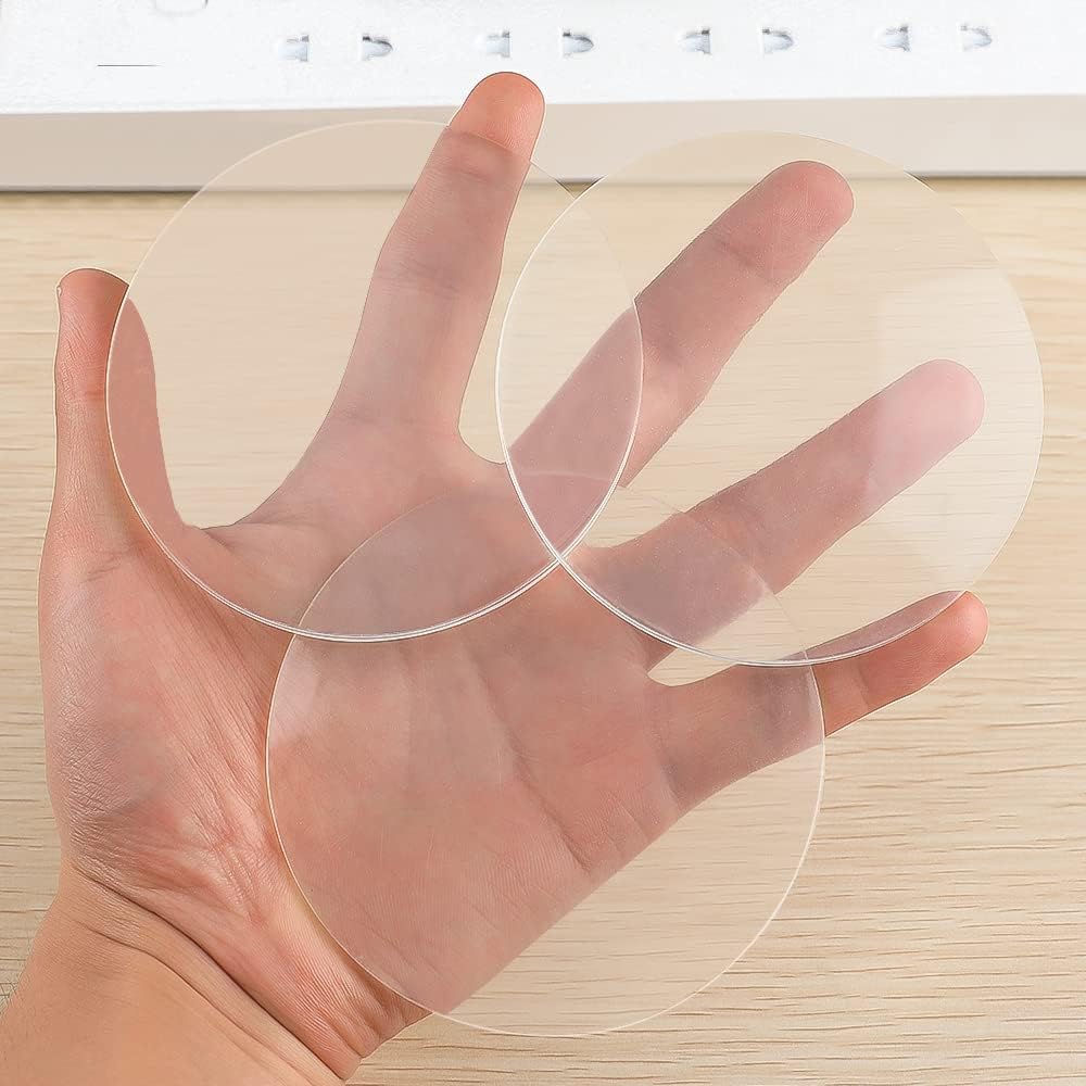 Xfenvs Door Stopper Wall Protector, 9 CM White Large Round Soft Door ...