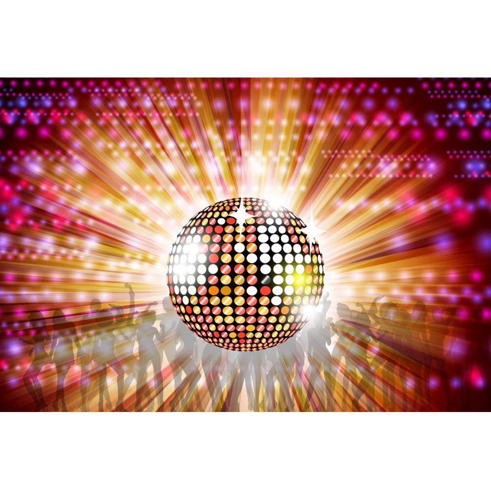 Buy CSFOTO 7x5ft Disco Backdrop Disco Ballroom Night Club Dancing Prom ...