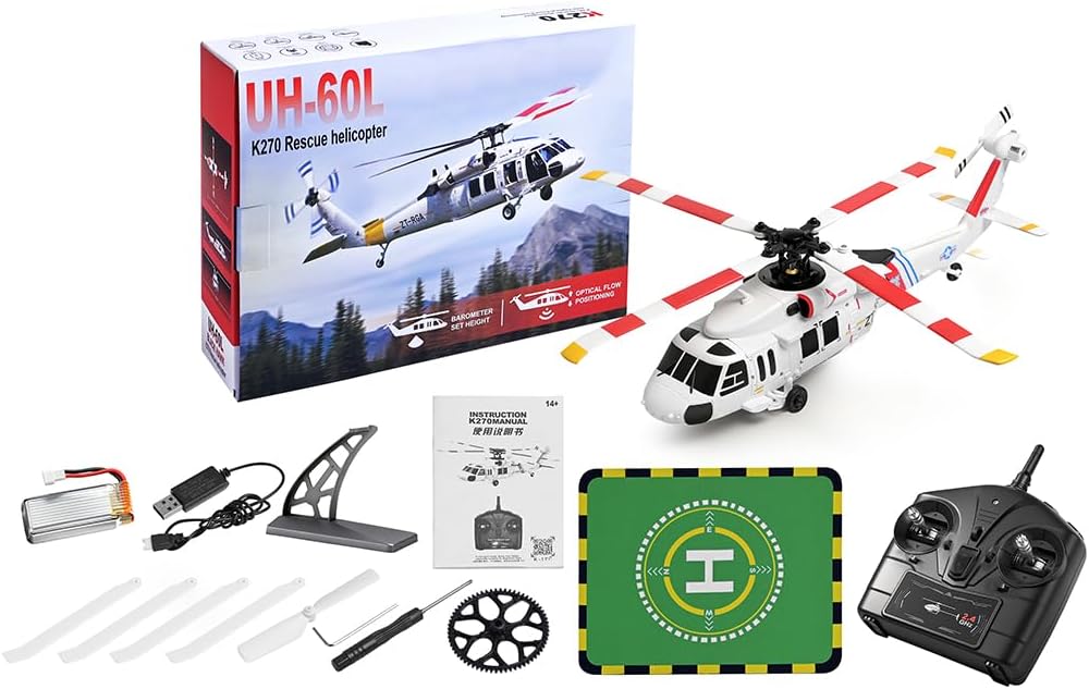 Amazon.com: WL K270 UH-60L 2.4G 4CH 170-Class 4-Rotor Flybarless Scale ...
