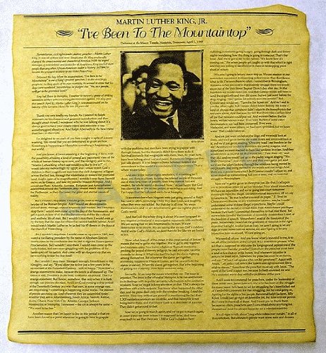 Martin Luther King, Jr.'s "I've Been to the Mountaintop 1968": Amazon ...