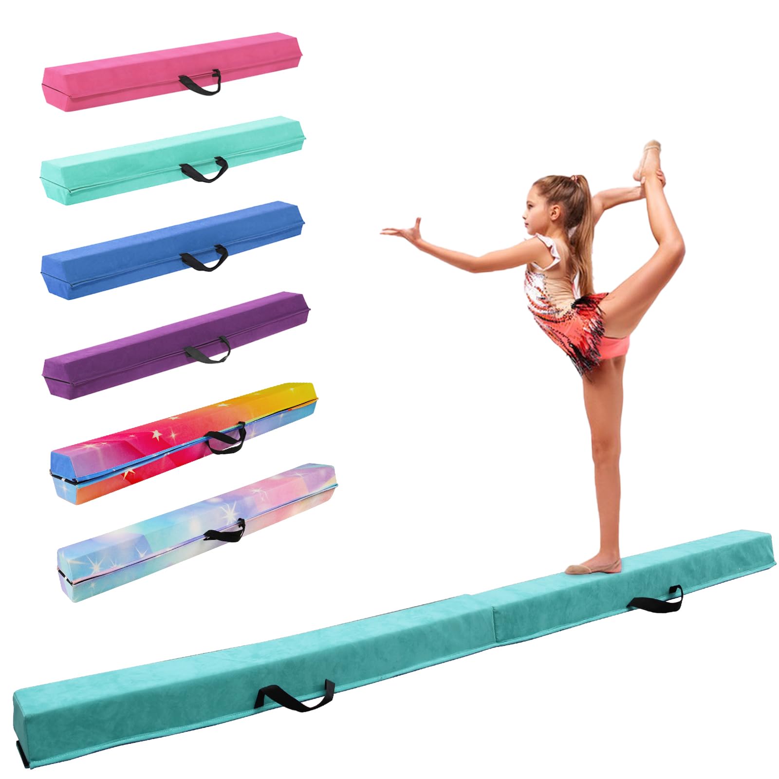 Snapklik.com : FINCOME 9.5FT Folding Balance Beam, Portable Gymnastics ...