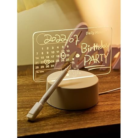 3D Acrylic Writing Board with Pen & Light, LED, Rewritable Acrylic ...