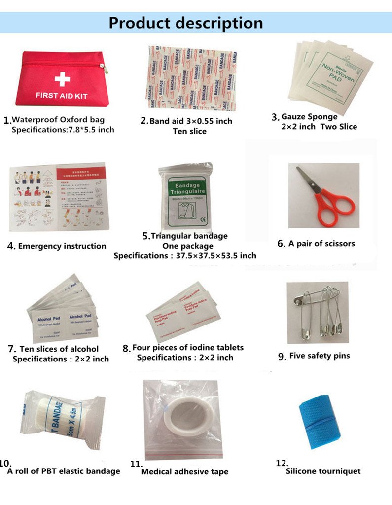 First Aid Box Items Names