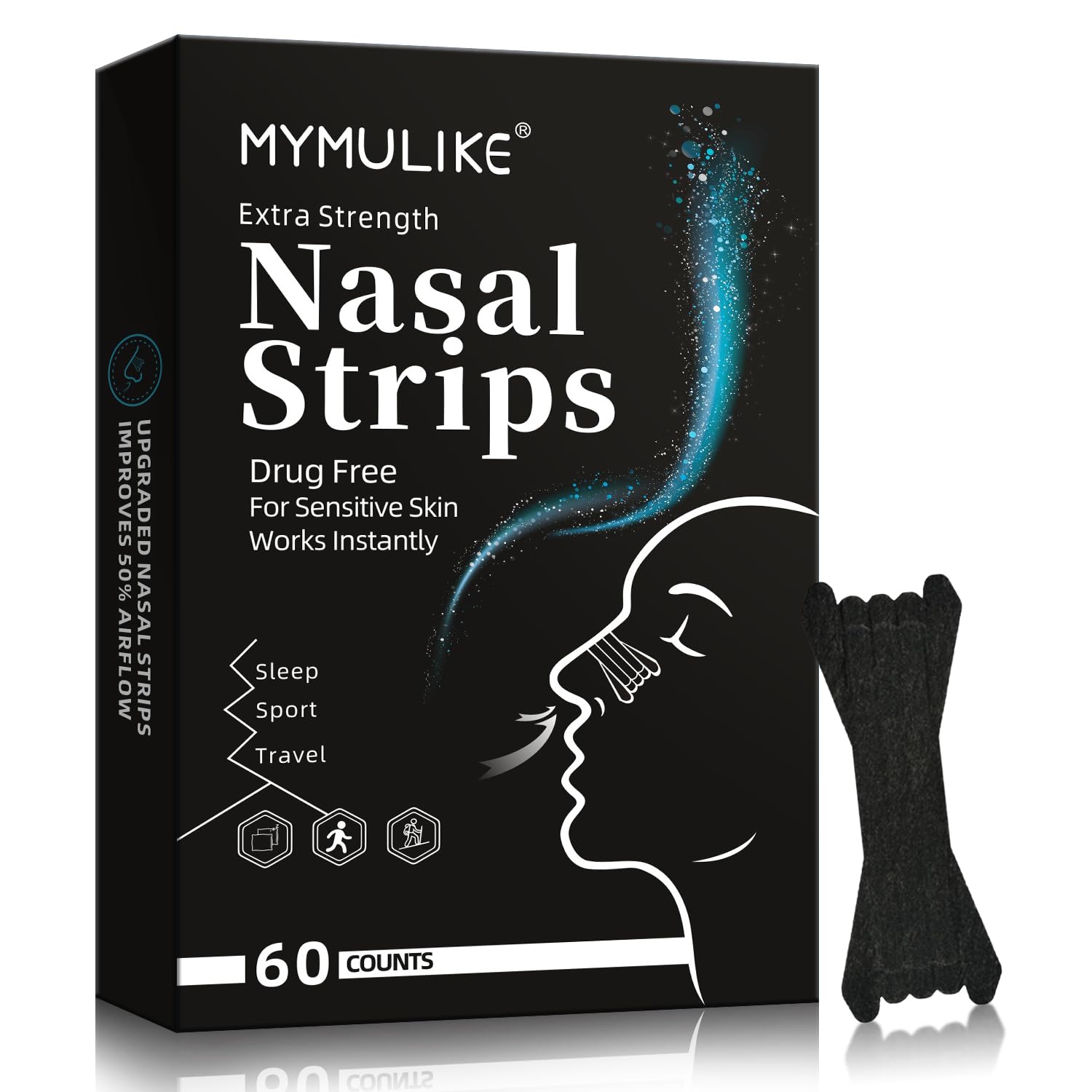 Snapklik.com : Nasal Strips For Snoring, 60 Count Nose Strips For ...