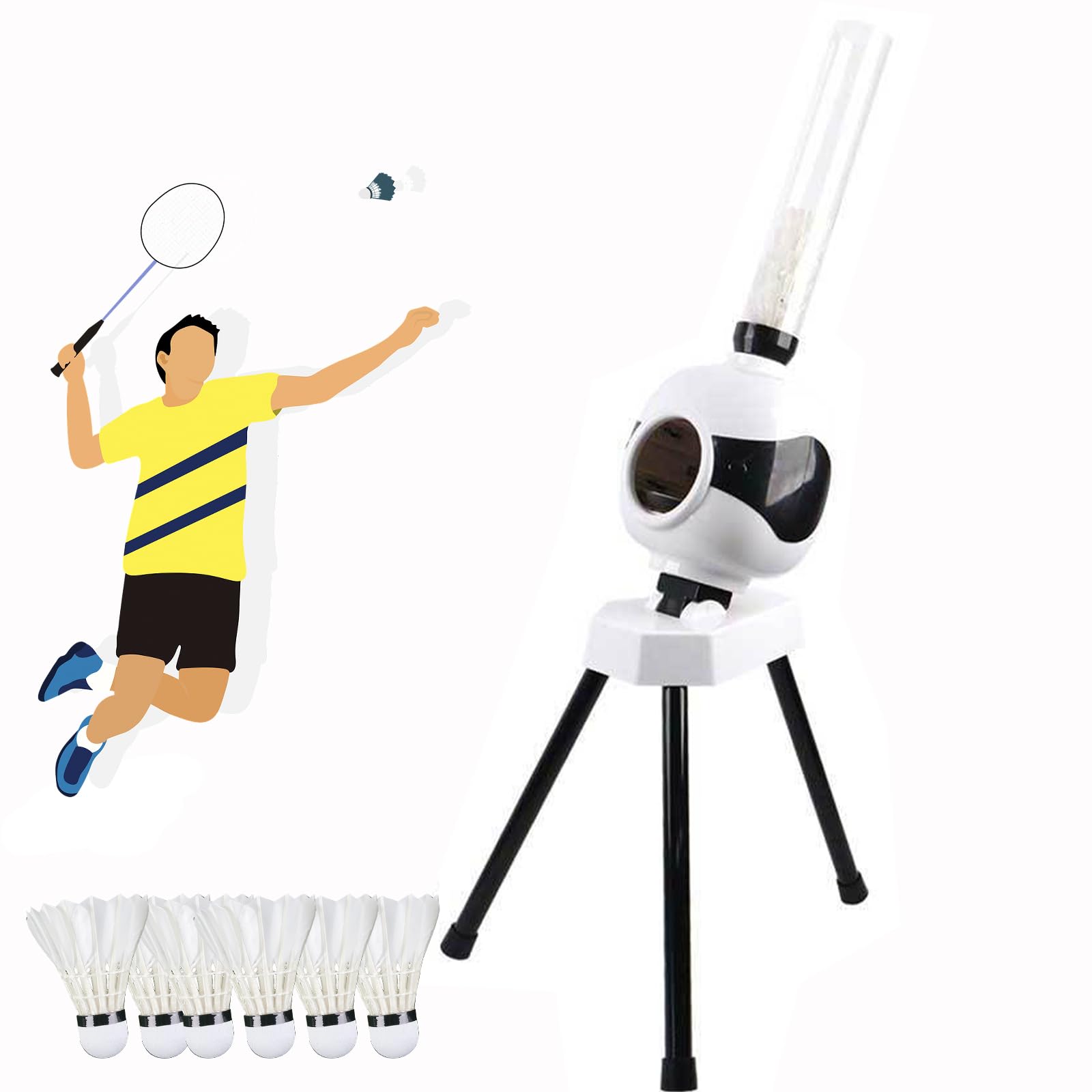 Amazon.com : KZU Badminton Training Machine, Automatic Badminton Serve ...