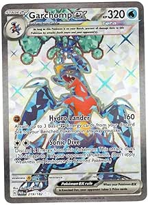 Pokemon - Garchomp ex 219/182 - Paradox Rift - Tera Full Art - Ultra Rare - Single Card : Amazon ...