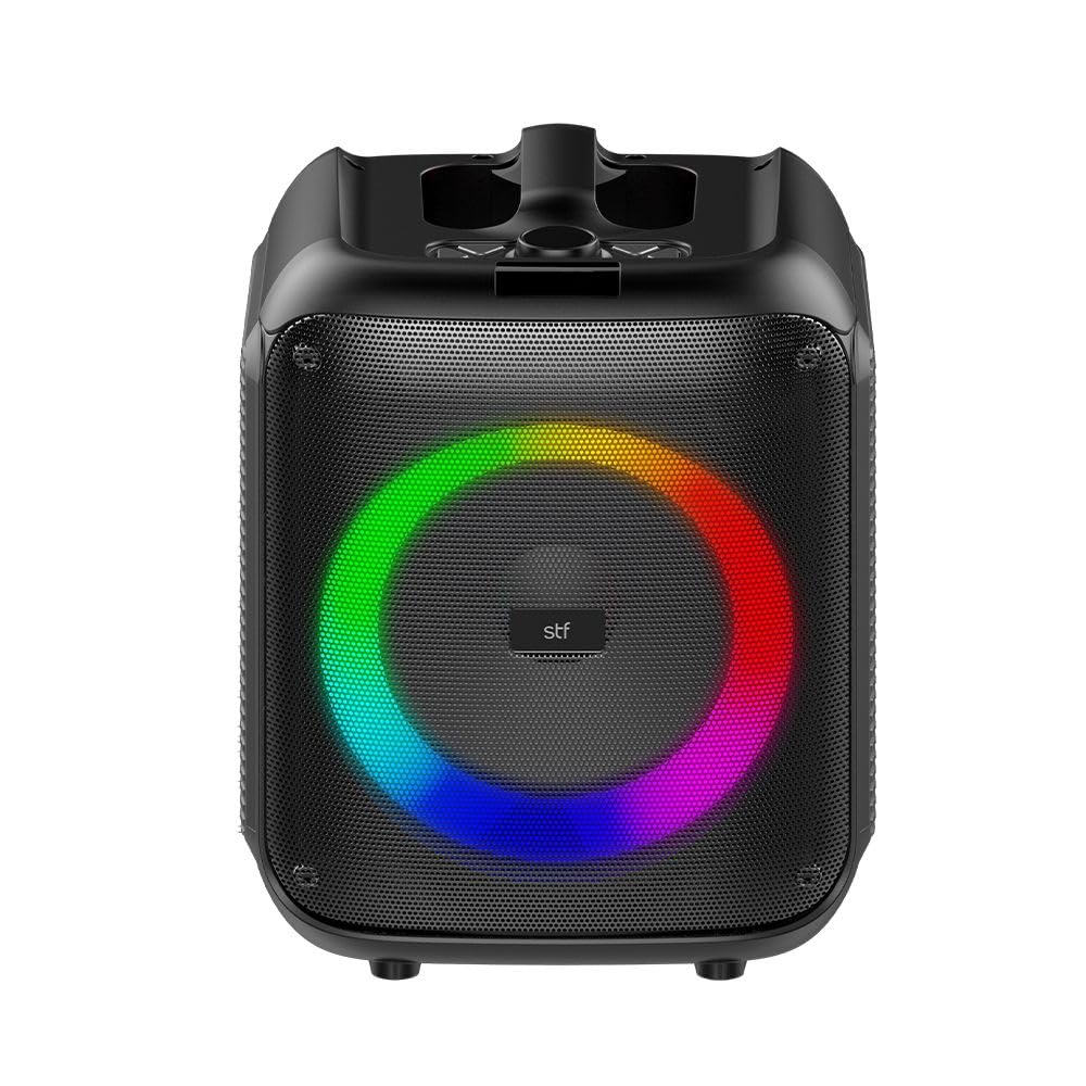 STF | Bocina Inalámbrica Kube Fest | 8 Pulgadas | Luces RGB | Conexiones USB, Micro SD, 3.5 mm ...