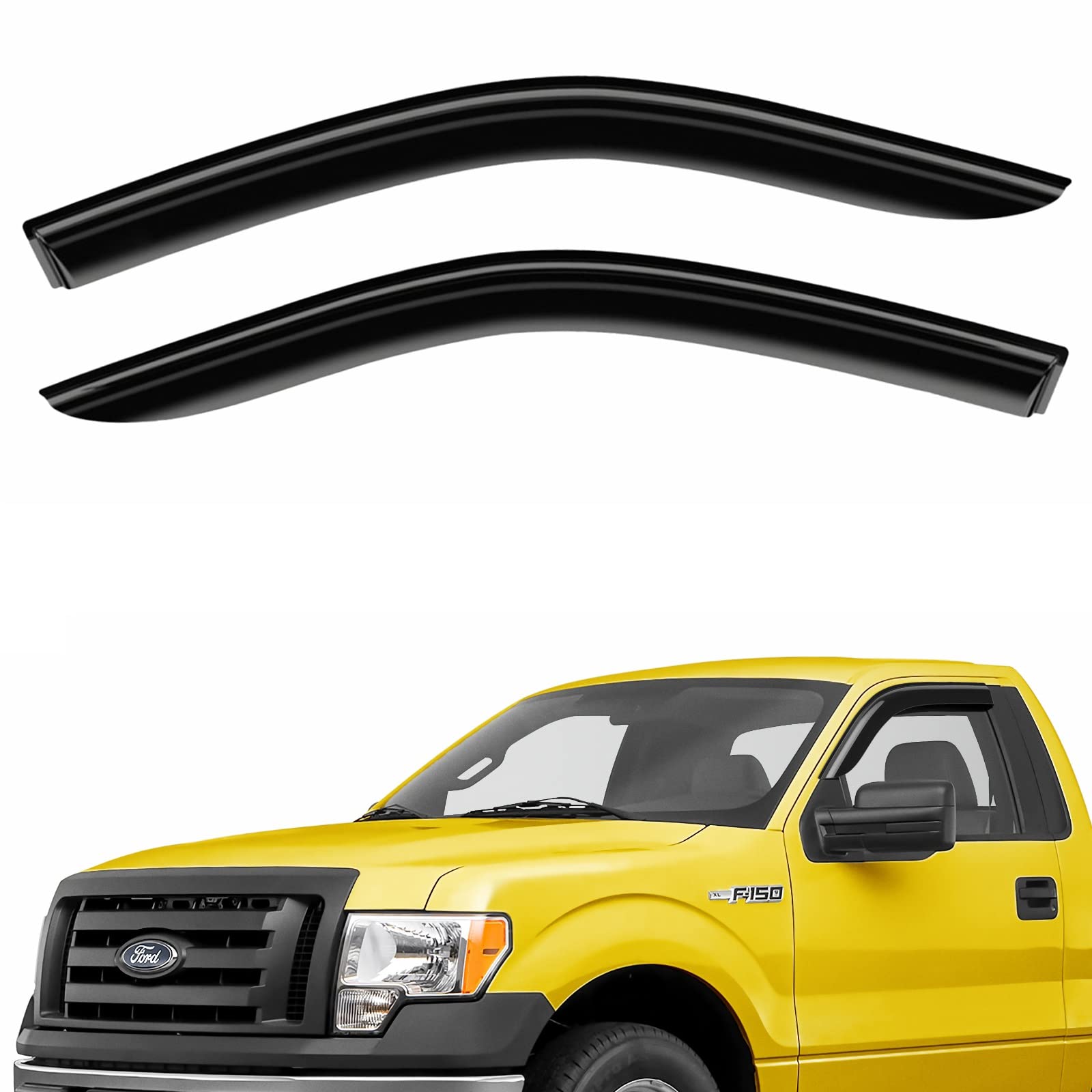 Extra Durable Window Deflectors Tape-On Window Visors Rain Guards Fit ...