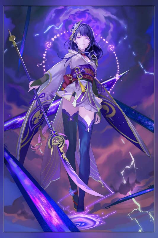 POSTERNEST Raiden Shogun Genshin Impact Poster Matte Finish Paper Print ...