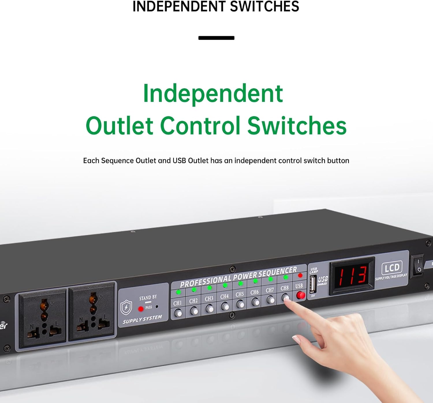 10-Outlet Power Sequencer Conditioner, 3000W Rack Chile | Ubuy