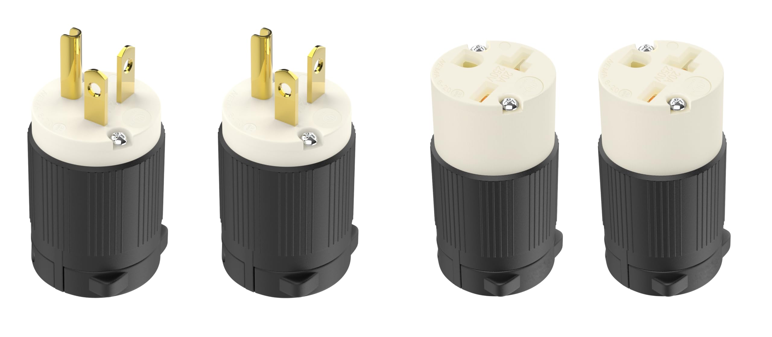 NEMA 6-20 Extension Cord Repair Ends Male & Female Drop Cord ...