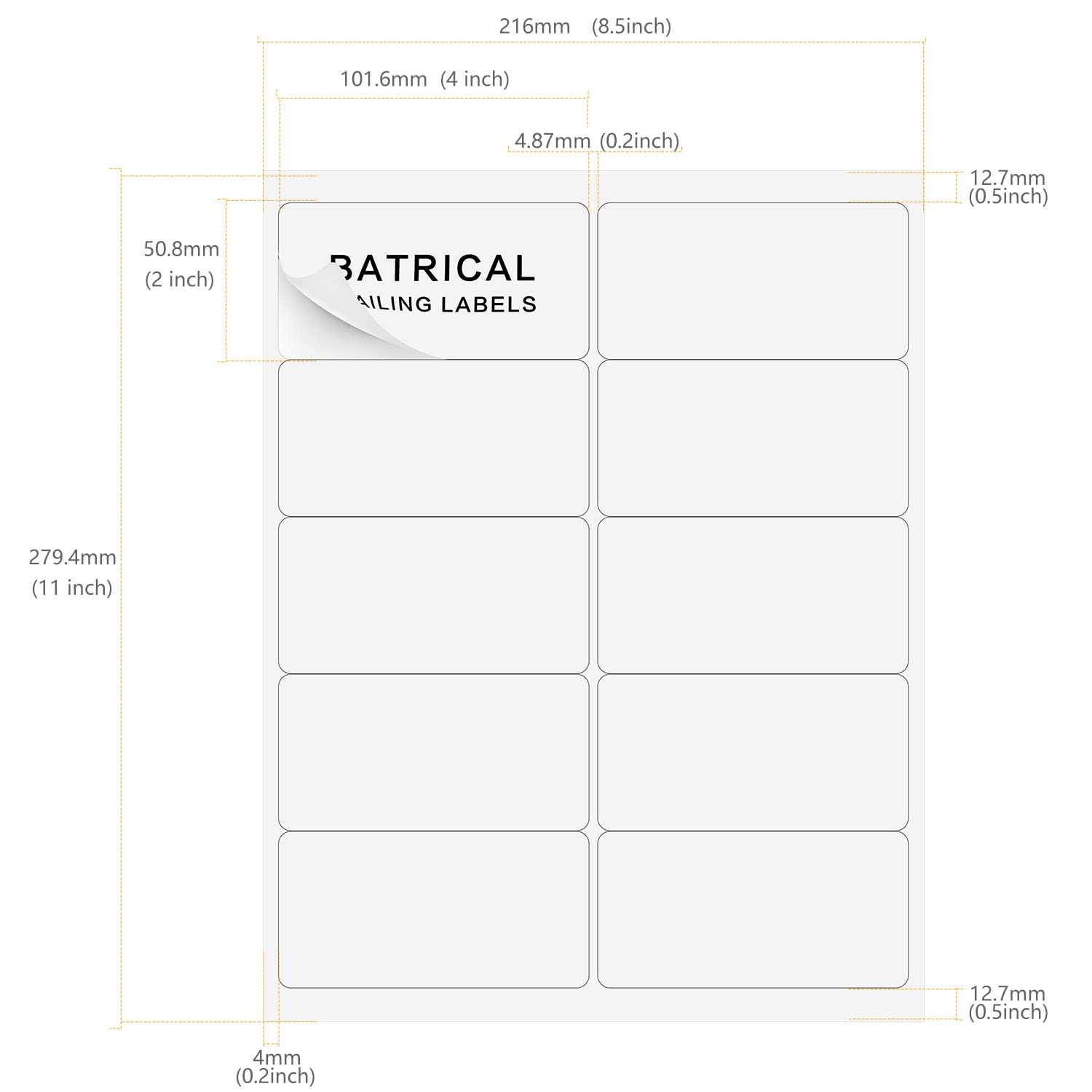 Snapklik.com : 24 Shipping Labels 500 Labels Sticker Paper For Laser ...
