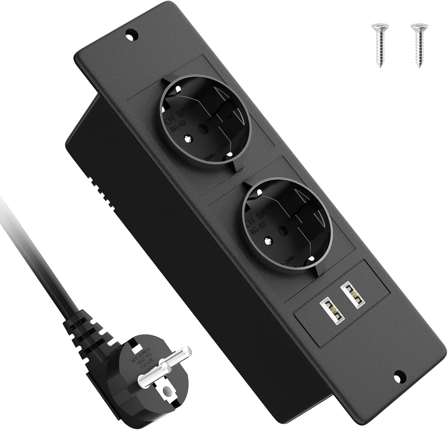Table Socket with USB, 2 Recessed Sockets with USB, Recessed Power ...