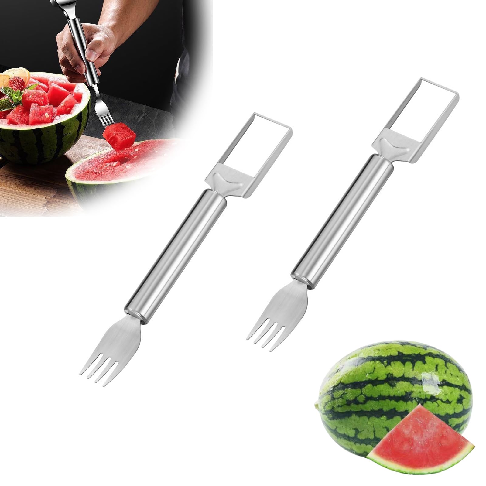 Amazon.com: 2-in-1 Stainless Steel Fruit & Watermelon Cutter:2024 New ...